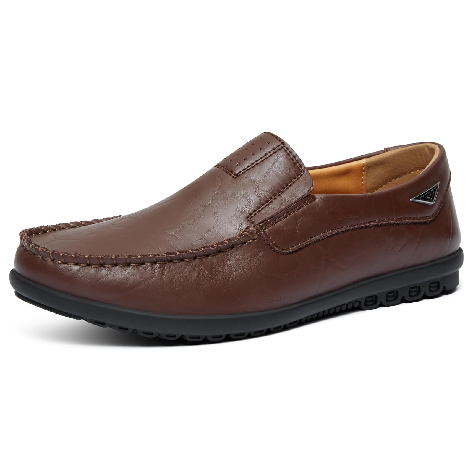 Go Tour Men's Premium Genuine Leather Casual Slip on Loafers Breathable ...
