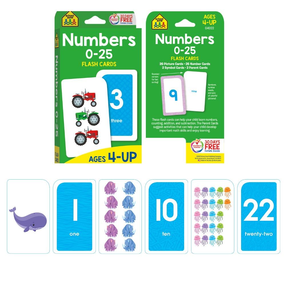 Mua School Zone Preschool 4-Pack Flash Cards: 224 Cards, Pre-K, Colors ...