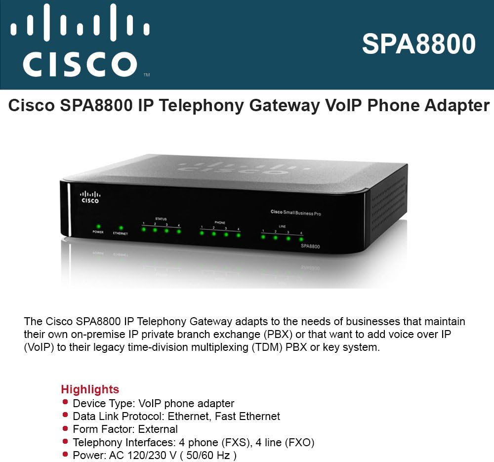Amazon.com: Cisco IP Telephony Gateway with 4 FX: Electronics