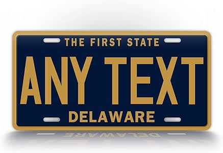 Amazon.com: SignsAndTagsOnline Custom Delaware License Plate DE Replica ...