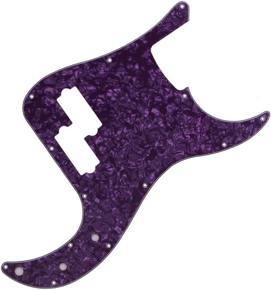 Mxfans Purple Pearl 3 Ply PVC P Bass Scratch Plate Pickguard for PB ...