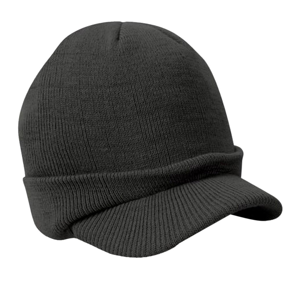 Generic Unisex Mens Winter Warm Knitted Hat With Peak One Size Dark generic-unisex-mens-winter-warm-knitted-hat-with-peak-one-size-dark