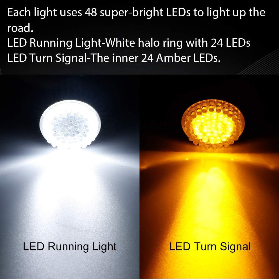 Red LED Turn Signals & Brake Light with 1157 Insert Kit for Harley ...