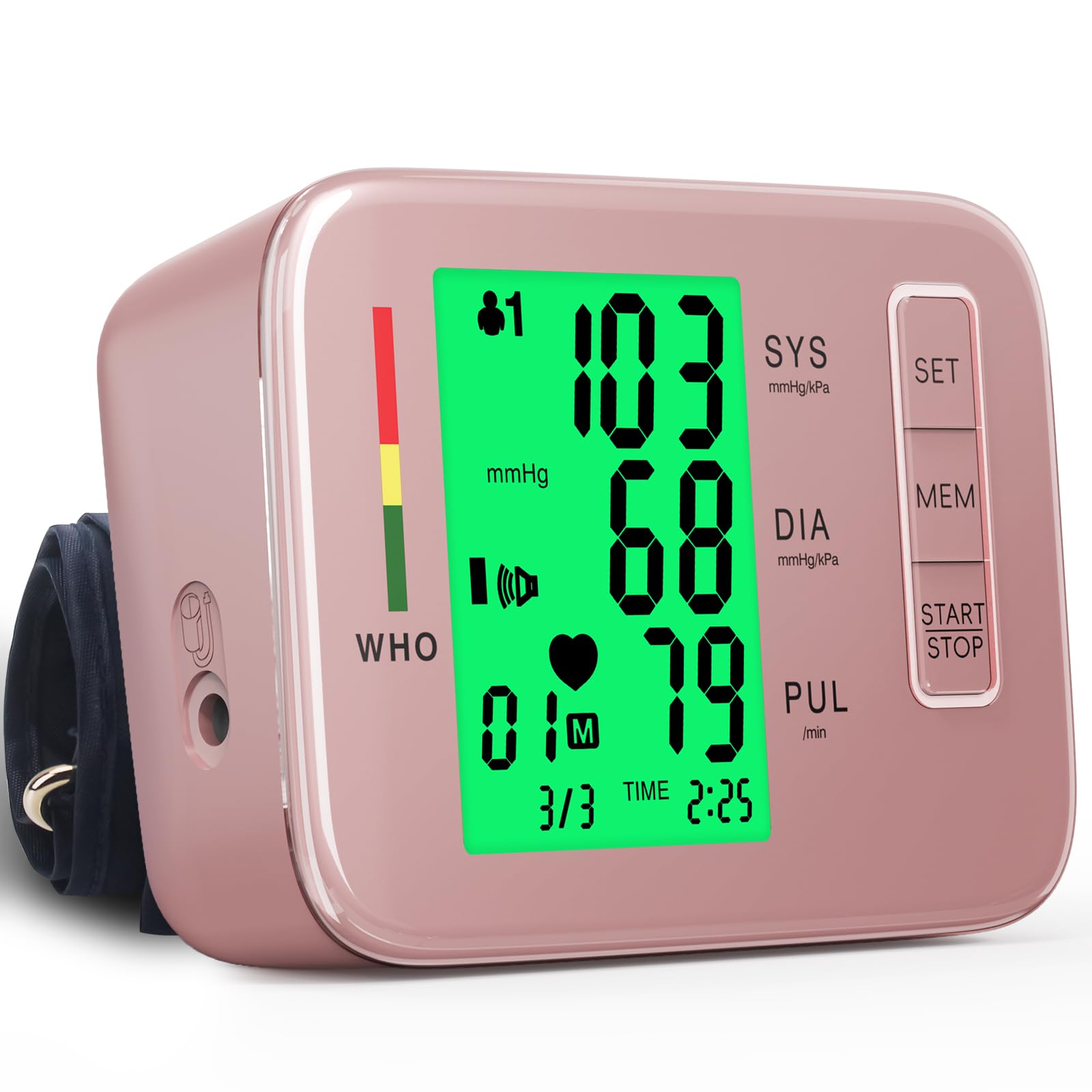 Blood Pressure Monitors,Pink Blood Pressure Machine Bp Cuff Automatic ...