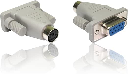 Amazon.com: PS/2 6 Pin Mini Din Female to DB9 Serial 9 Pin Female Mouse ...