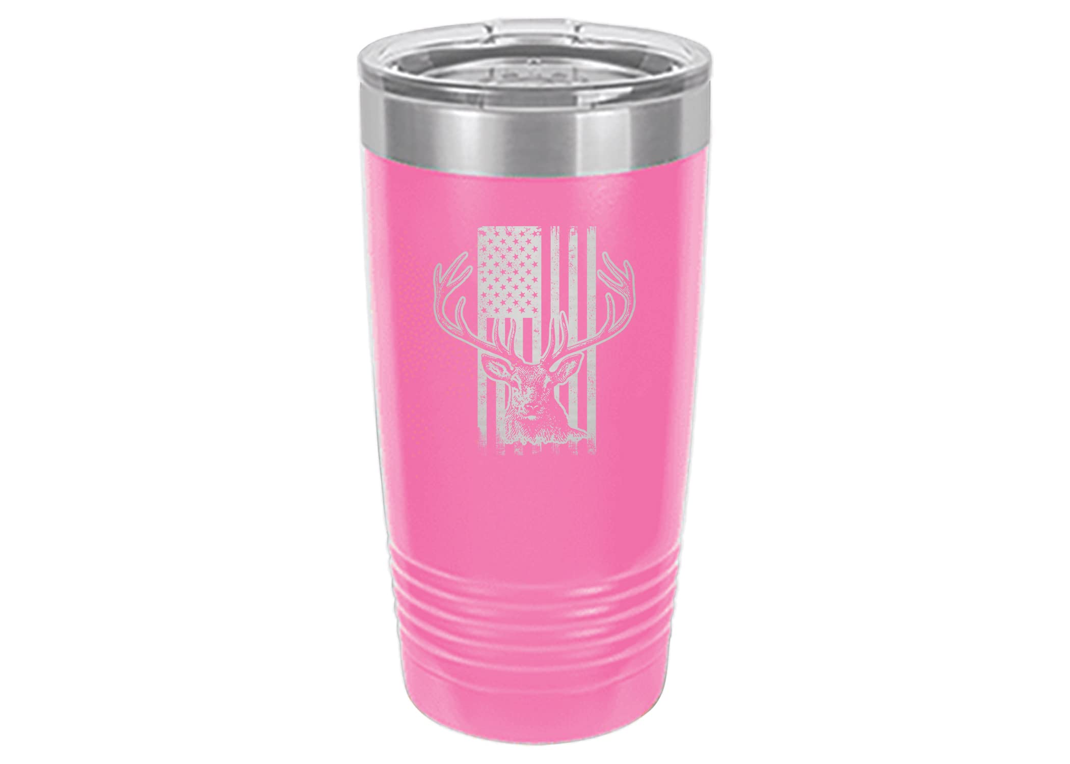 Rogue River Tactical USA Flag Buck Hunting 20 Oz. Travel Tumbler Mug ...