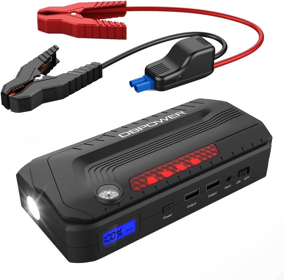 DBPower 800 A maximum voltage, 18000 mAh, portable car battery booster ...