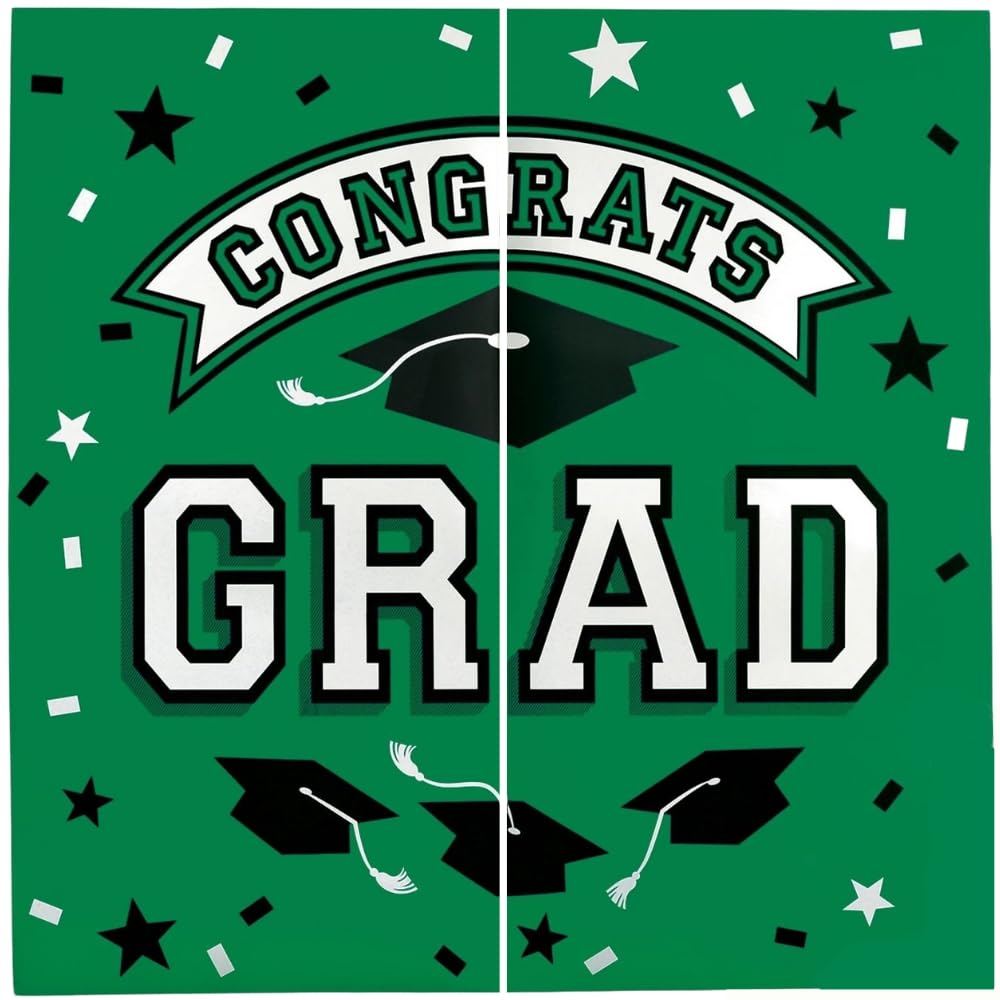 Premium Plastic Congrats Grad Backdrop - 65" x 65" (1 Set) - Graduation ...