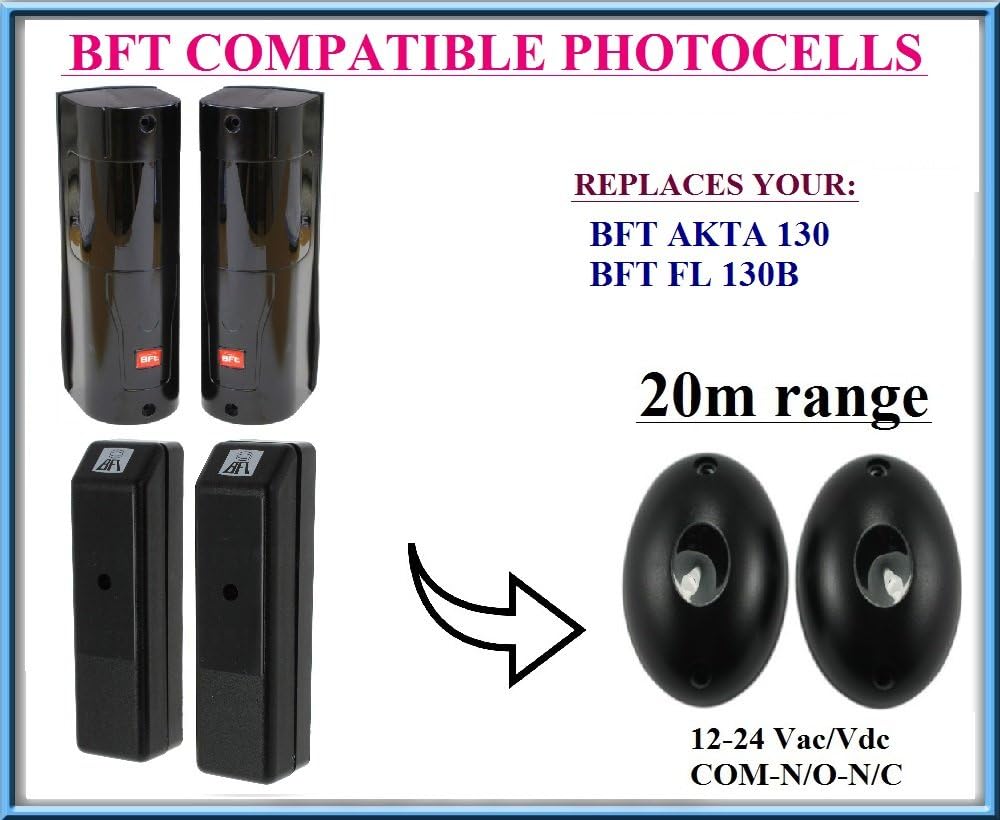 BFT AKTA 130 / BFT FL 130B compatible universal infrared photocells ...