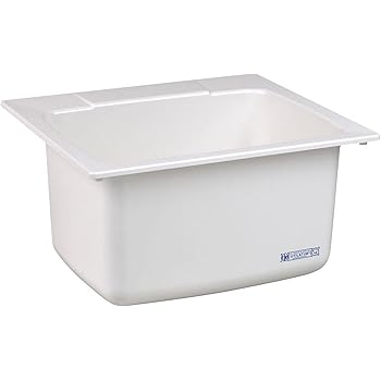 Mustee 19W Utilatub Laundry Tub Wall Mount, 24-Inch x 20-Inch, White ...