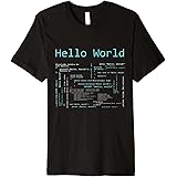 Amazon.com: Hello World - Computer Programming Languages T-Shirt : Clothing, Shoes & Jewelry
