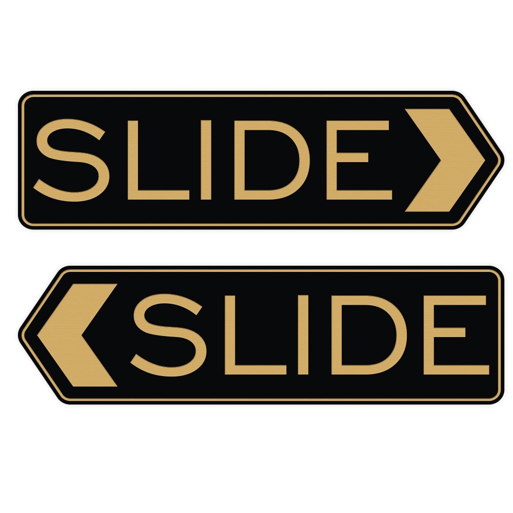 Amazon.com : Designer Slide Door Sign - Black/Gold - Small : Office ...