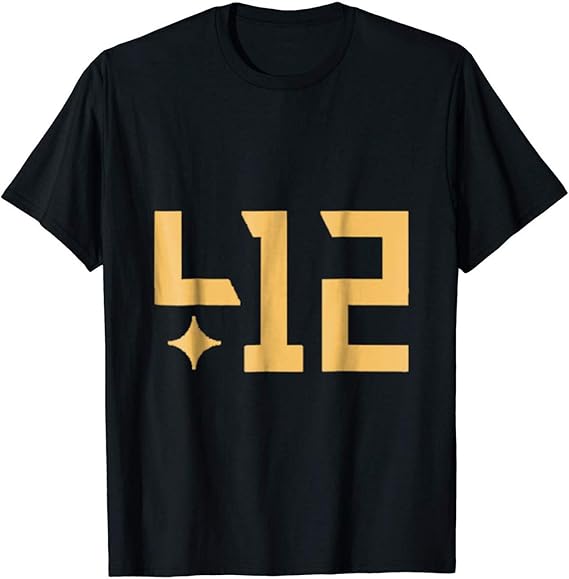 URSPORTTECH Men's 412 Pittsburgh!Clothing! T Shirt Black: Amazon.ca ...
