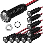 Amazon.com: Gebildet 10pcs LED Plastic Indicator Pilot Light AC/DC 12 ...