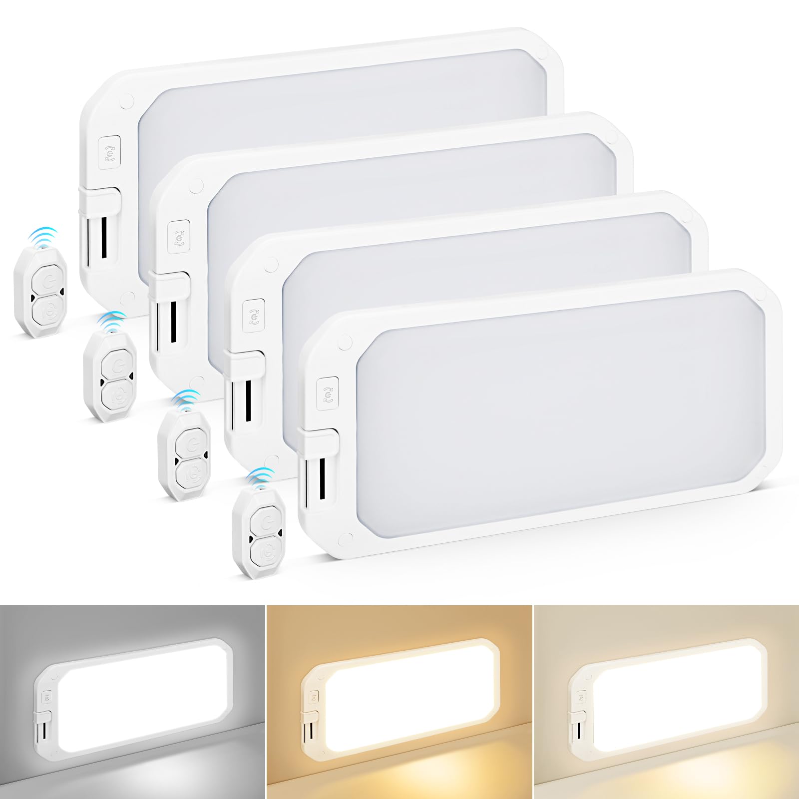 SKYJDM 4 Pack RV Lights Interior 1200LM?3 Color 12V RV LED Lights ...