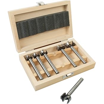 6 Piece Coin Forstner Bit Set With Adjustable Depth Stop Collar ...