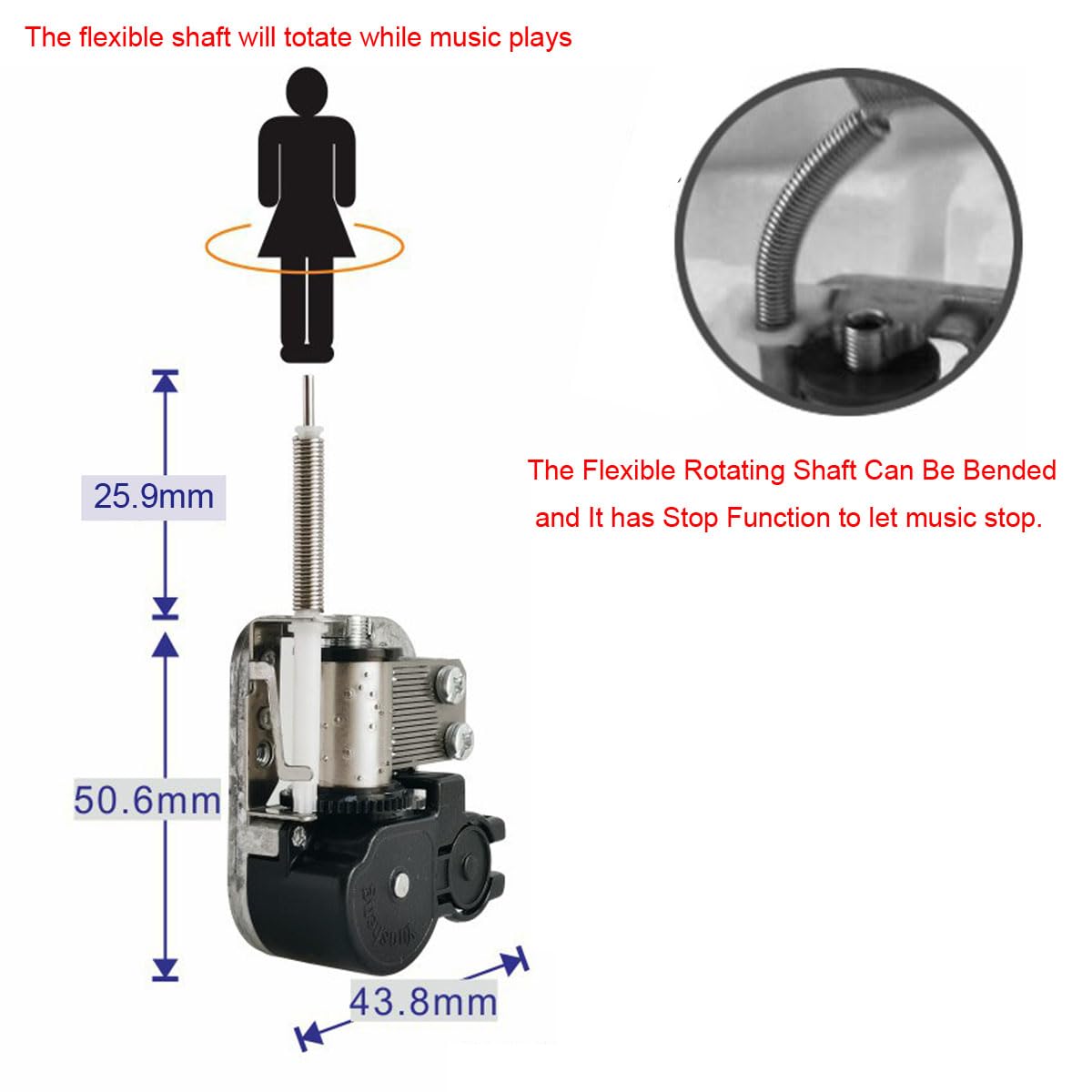 Mua Pursuestar Edelweiss Wind Up Music Box with Flexible Rotating Shaft ...