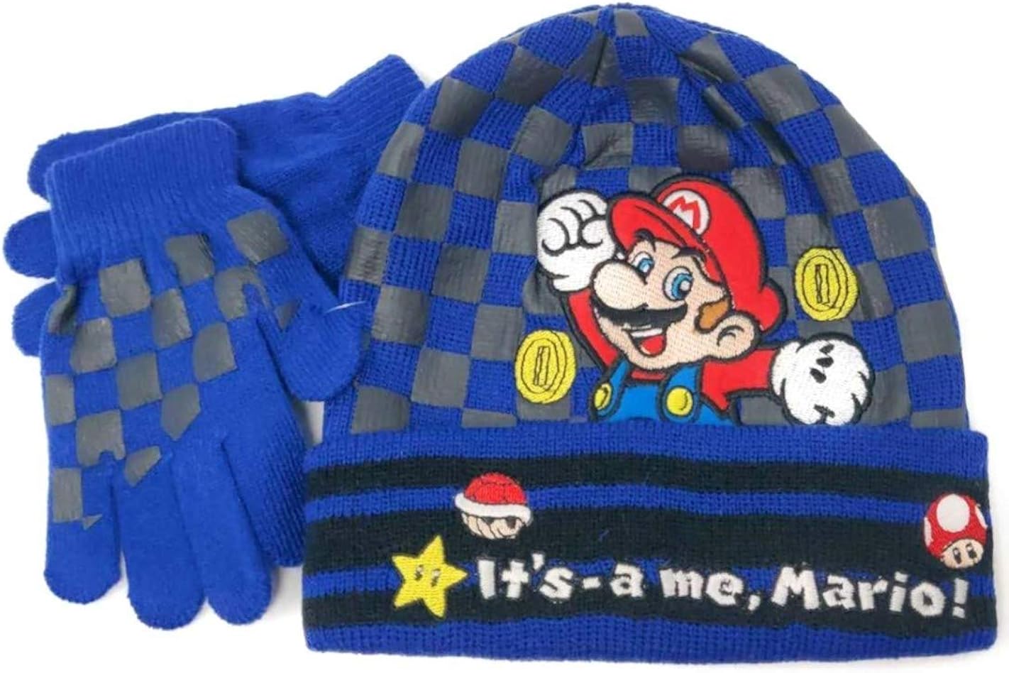 Mario Bros - Set de bufanda, gorro y guantes - para niño rojo/negro 42 ...