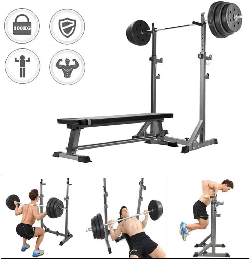 Squat Rack Stand Pull up Bar Ajustable Levantamiento De Pesas Rack ...