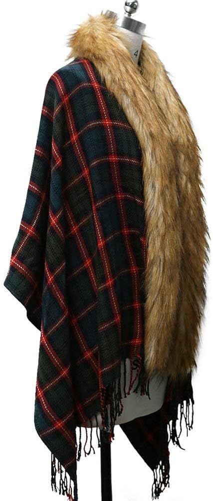 Capa Mujer Elegantes Invierno Manga Largo Piel Sintética Abrigos ...