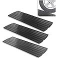 Pyle Car Driveway Adjustable Curb Ramps-3 Pack Heavy Duty Rubber ...