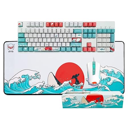 Mua Custom Keycaps and Gaming Mouse Pad Set & XVX G705 Wired Gaming ...