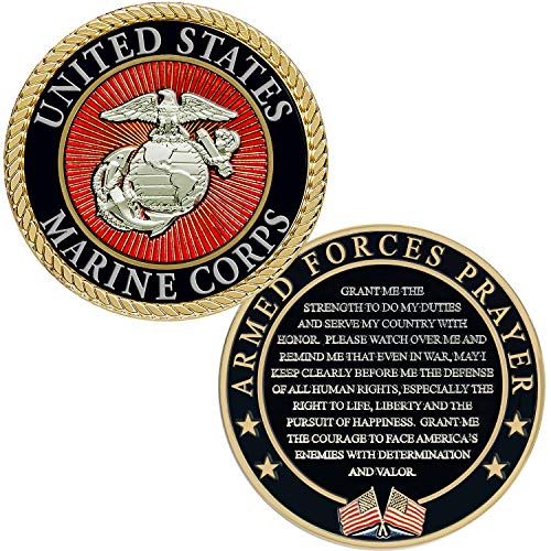 2023 USMC Prayer - Marine Corps Valor USMC Challenge Coin Prayer Coin ...
