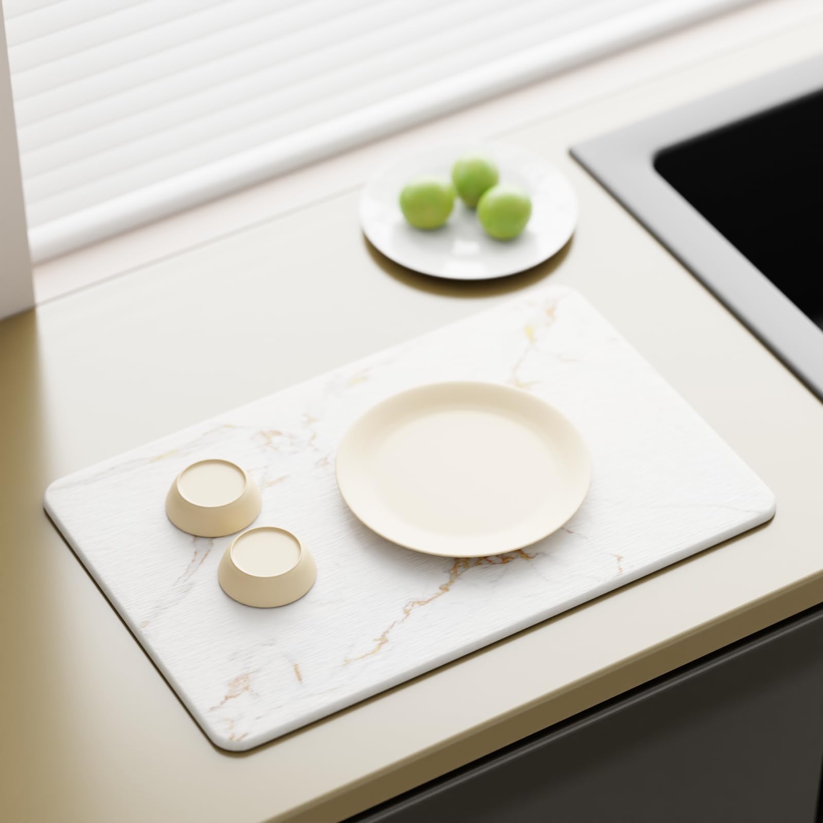 Filta Diatomaceous Stone Dish Drying Mat For Kitchen Counter,15.6"x11.6 ...