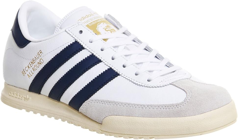 adidas Original Beckenbauer Allround- UK 12 - White with Dark Blue ...