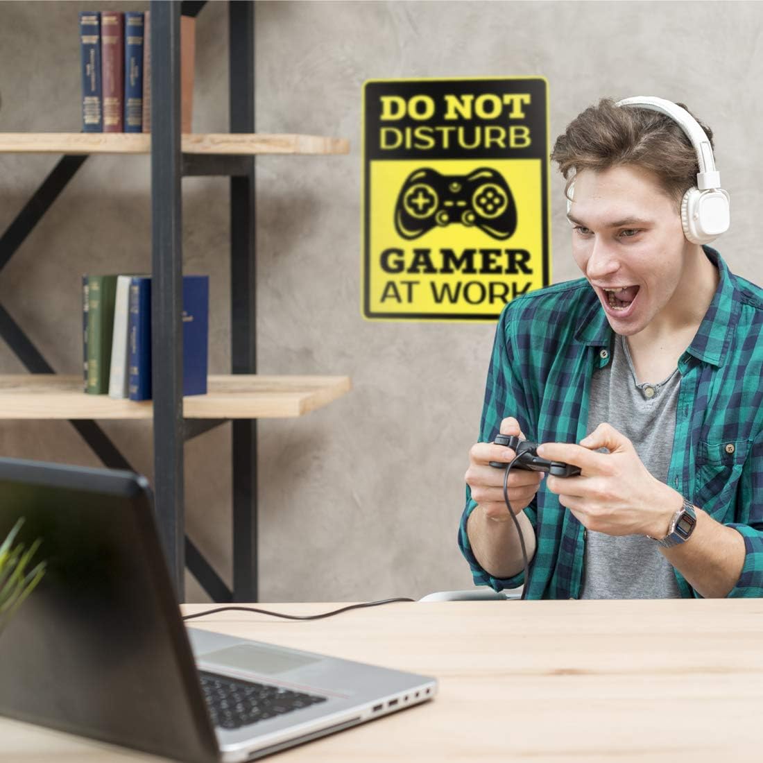 Boys wall stickers bedroom gaming art gamer door sticker accessories ...