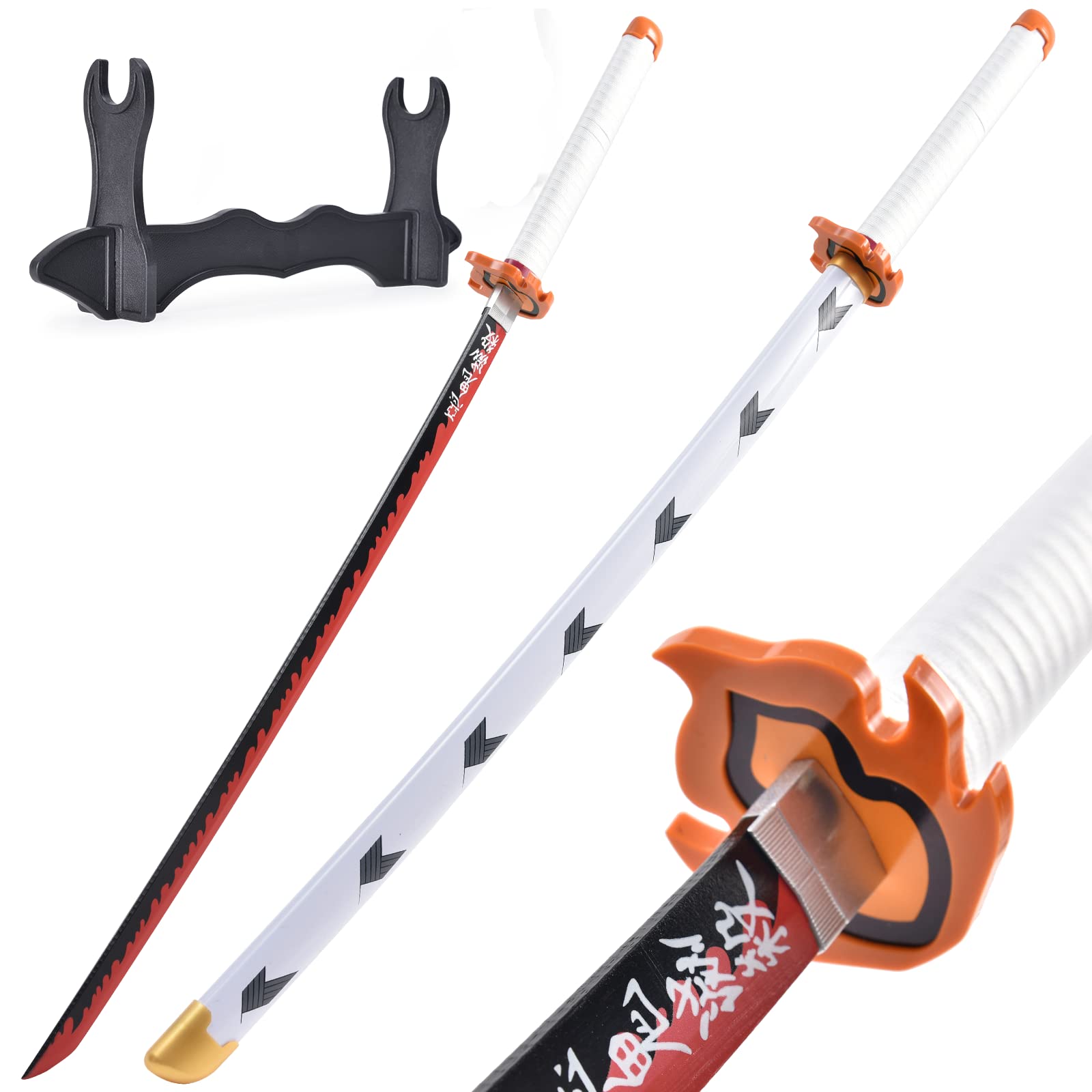 WERKON Anime Rengoku Plastic Sword - 41 inch, Demon Slayer Sword, Fake ...