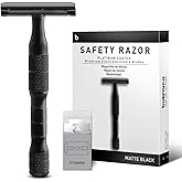 Amazon.com: Bevel Safety Razor with Brass Weighted Handle and 10 Double ...