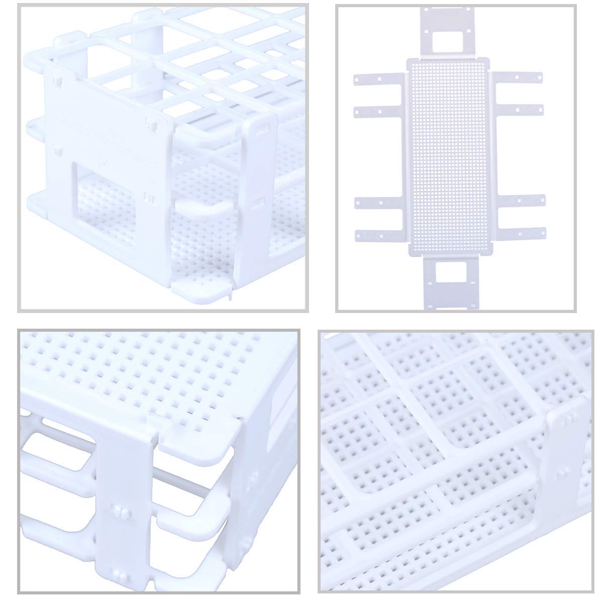 16mm Test Tube Rack Pack of 2 – Chougui Plastic Lab Test Tube Rack ...