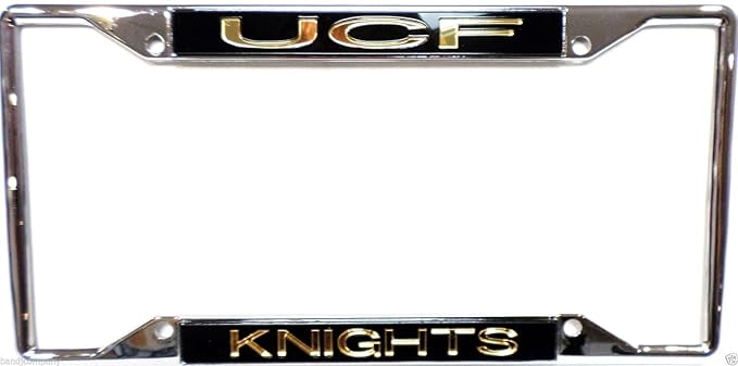 Amazon.com: Central Florida Knights UCF Silver Chrome License Plate ...