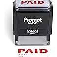 Amazon.com : Promot Paid in Full - Self Inking Rubber Stamp - Ink ...
