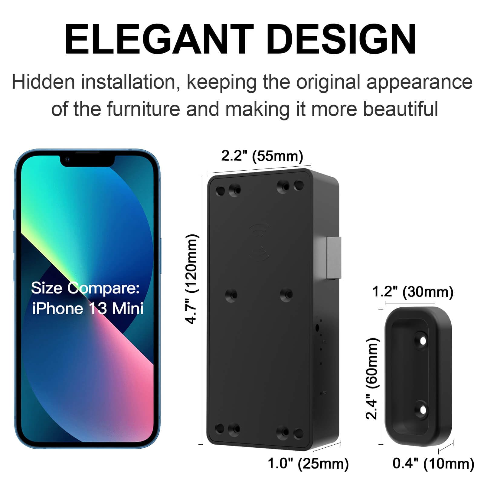 Mua Smart Cabinet Lock, Anweller Hidden No Drill Adhesive Magnetic Baby ...