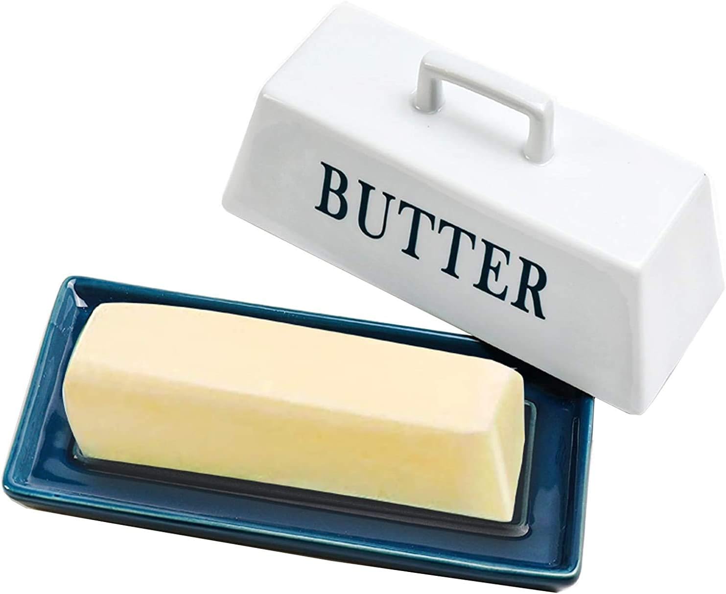 YCOCO Ceramics Butter Dish with Lid,Ceramic Butter Holder with lid ...