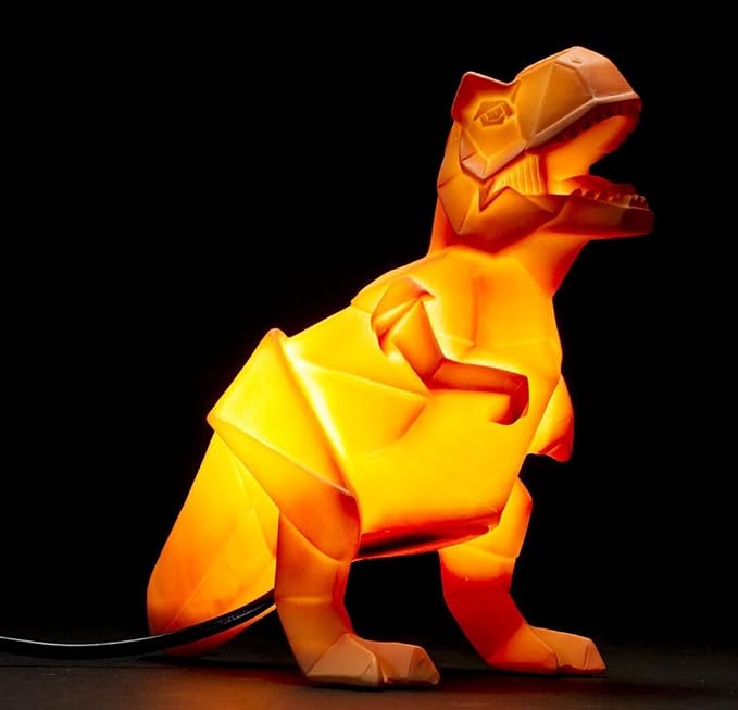 Dinosaur Lamp Orange Origami T-Rex Night Light by Disaster Designs ...