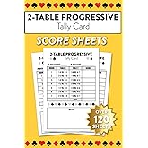3-Table Progressive Tally Card Score Sheets: Over 120 Sheets For ...