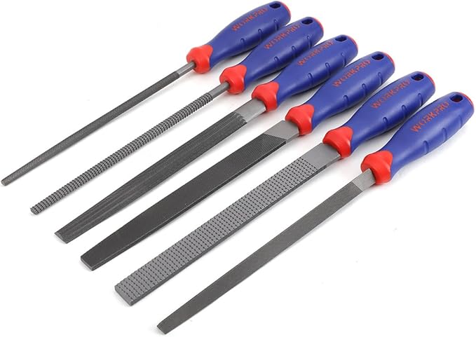 WORKPRO 6-Piece Metal File Set Wood Rasp, High Carbon Steel Hand File ...