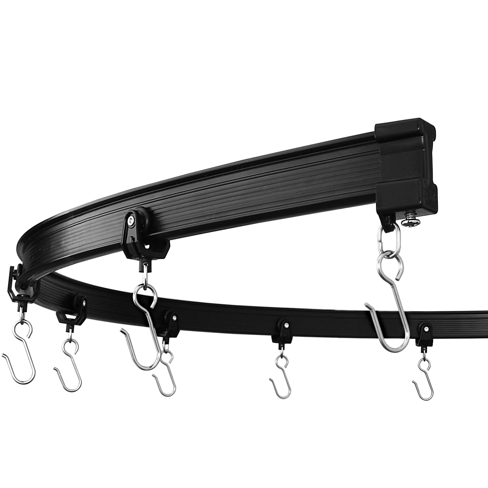 KXLife Black Flexible Ceiling Mount Curtain Track (20 ft), Hospital ...