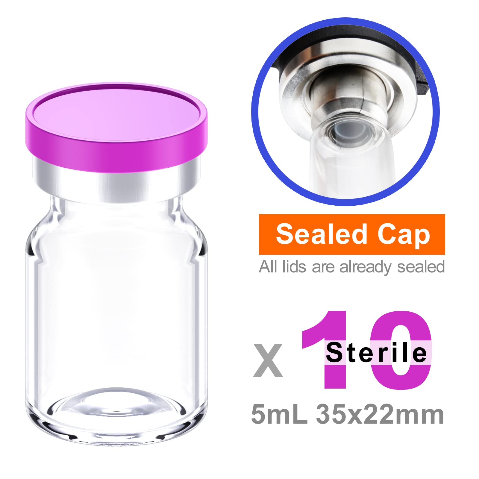 Mua Sterile Empty Vials with Self Healing Injection Port and Aluminum ...