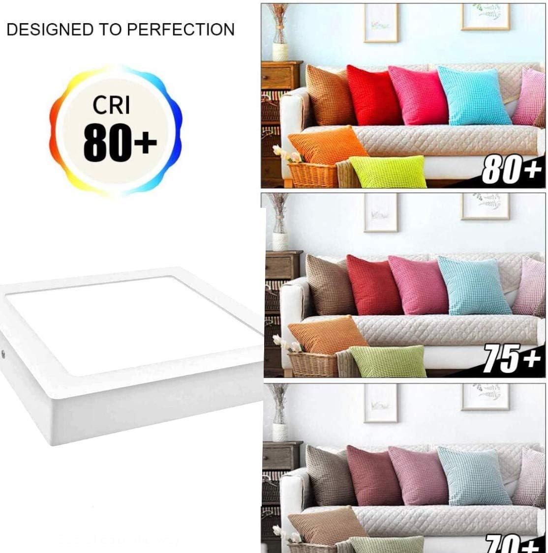 LED Atomant Square Panel LED Surface, Cold 6500K, 18 W, 1600 Lumens ...