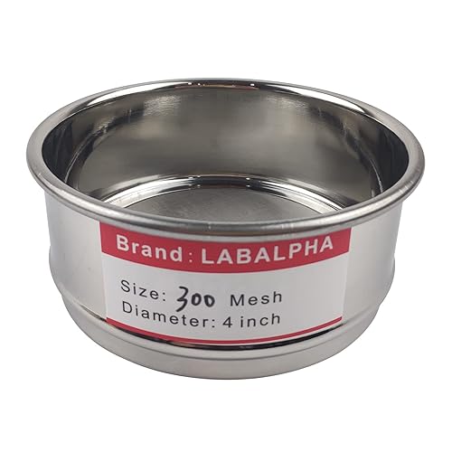 LABALPHA 300 Mesh Lab Sieves, Test Sieve #300 Mesh, 4'' Diameter, 304 ...