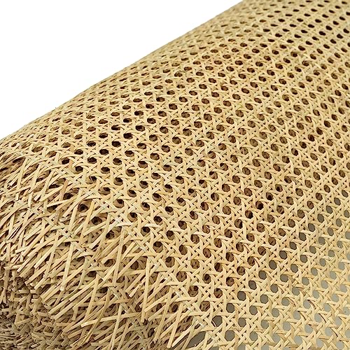 LUSYDECO 24" Width Rattan Cane Webbing Roll 5 Feet Length Hexagon Weave ...