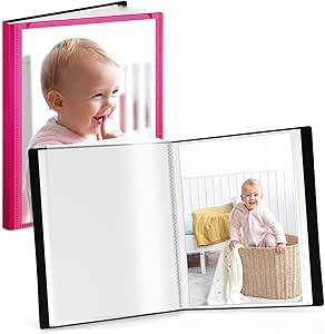 Amazon.com: CRANBURY Small Picture Book for 5x7 Photos - (Pink, 2 Pack ...