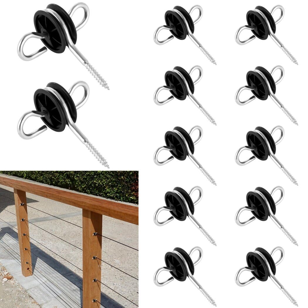 Homaisson Electric Fence Gate Handle Anchors, 24 Pcs Dual Ring Farm ...