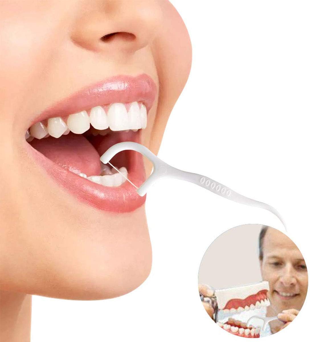 Disposable Oral Cleaning Teeth Line Family Plastic Toothpicks(100Packs ...