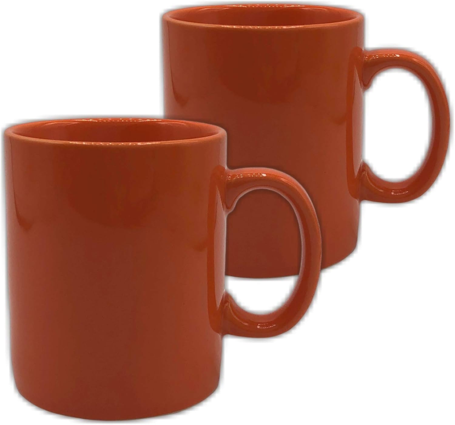 Amazon.com: Set of Two 11 Ounce Orange Coffee Mug Tea Cup With Handle ...