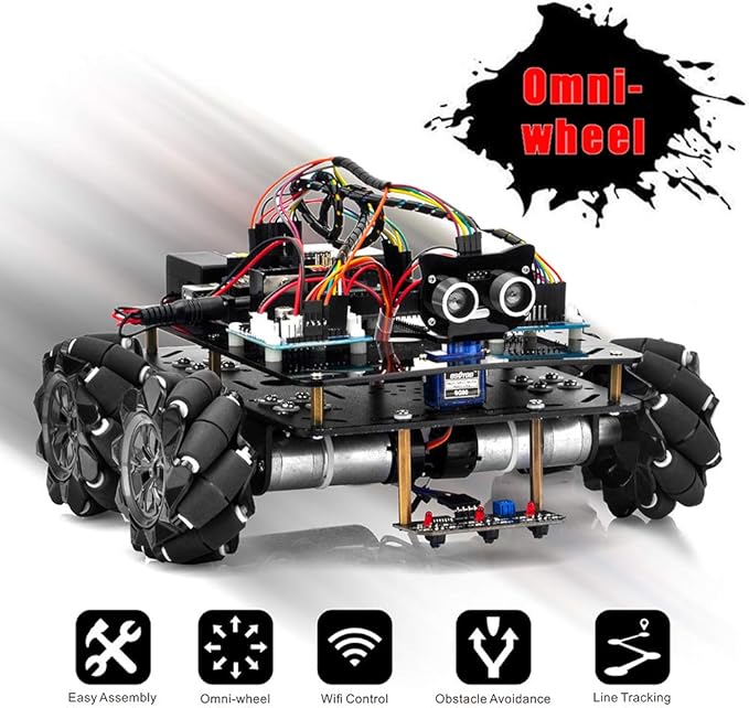 OSOYOO Omni-directinal Mecanum Wheels Robot Car Kit for: Amazon.de ...